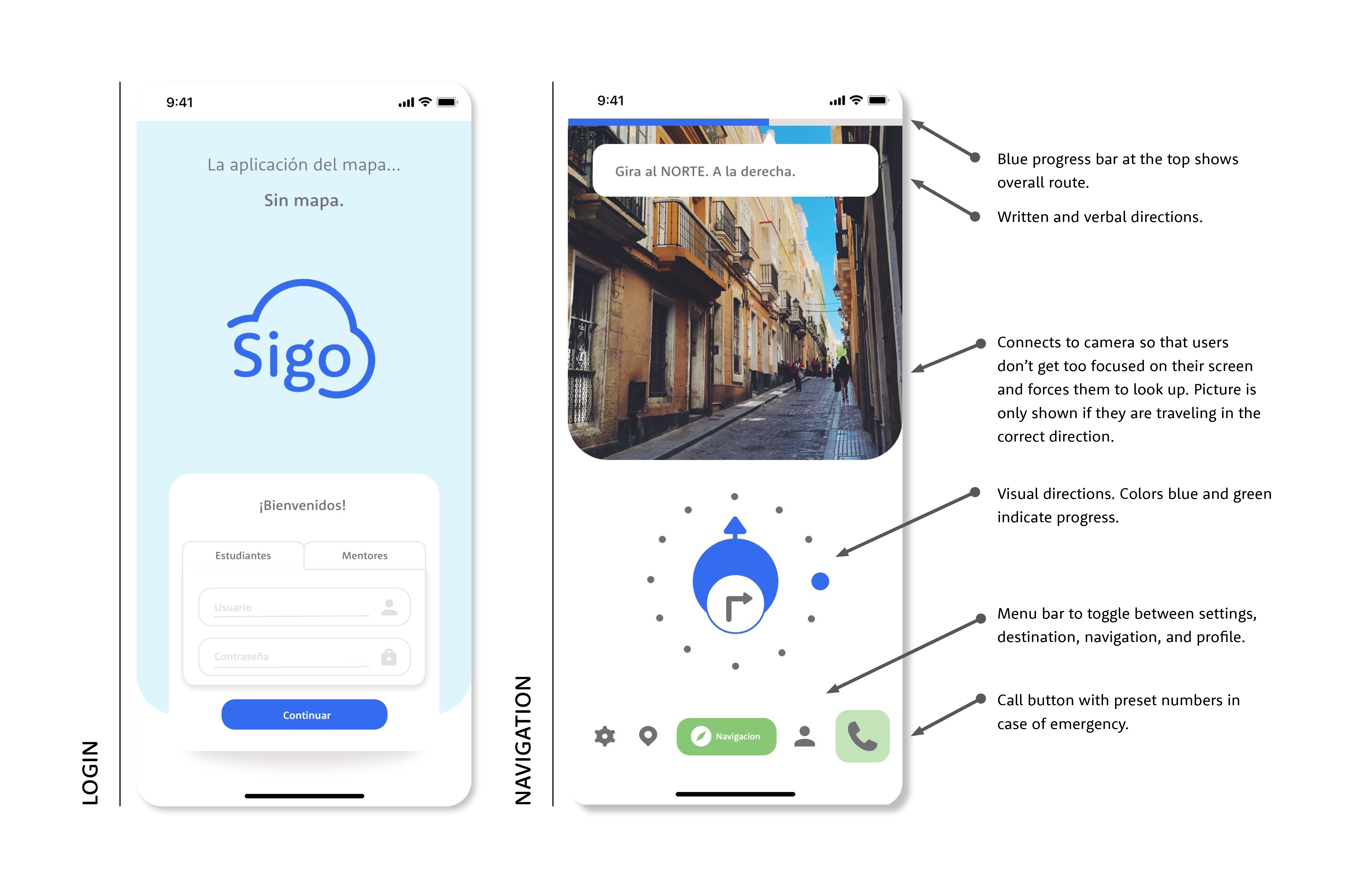 GraceGerdes.com | Sigo Navigation App Project